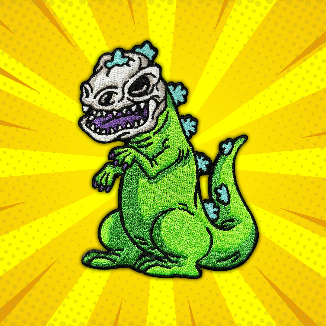 T-Rex Skull – Red Ink Patches